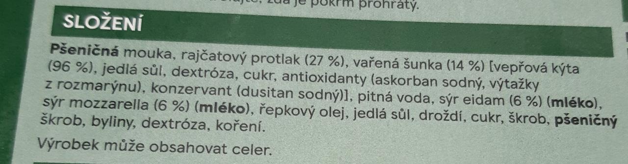Tesco ham sonkás gyorsfagyasztott pizzalapok - kalória, kJ és ... Tesco ham sonkás gyorsfagyasztott pizzalapok - kalória, kJ és ...